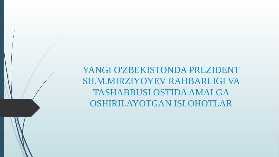 YANGI O'ZBEKISTONDA PREZIDENT SH.M.MIRZIYOYEV RAHBARLIGI VA TASHABBUSI OSTIDA AMALGA ...