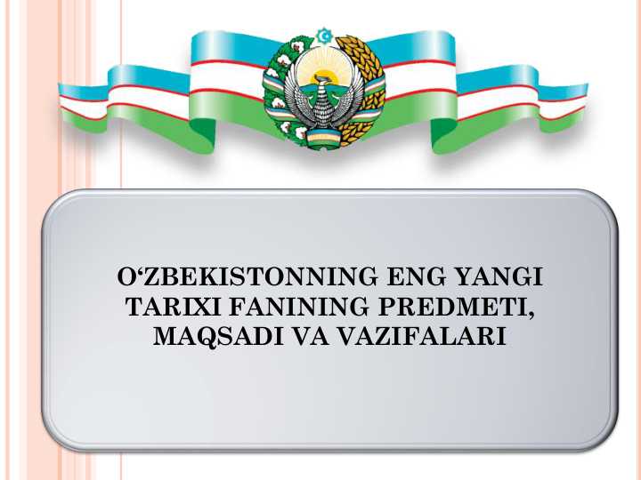 Tarix fani maqsad predmeti