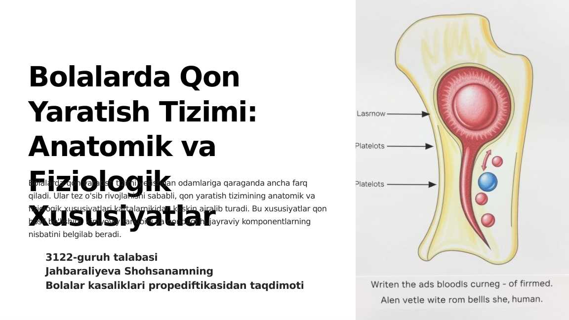Bolalarda Qon Yaratish