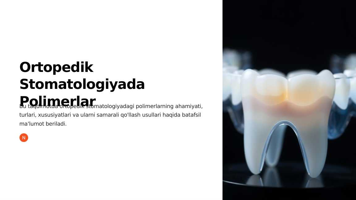 Ortopedik Stomatologiyada Polimerlar