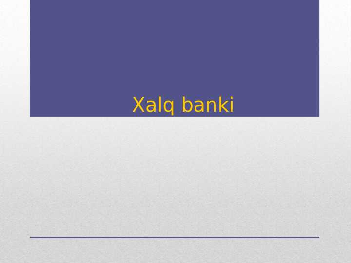 Xalq banki