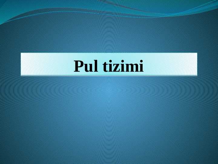 Pul tizimi