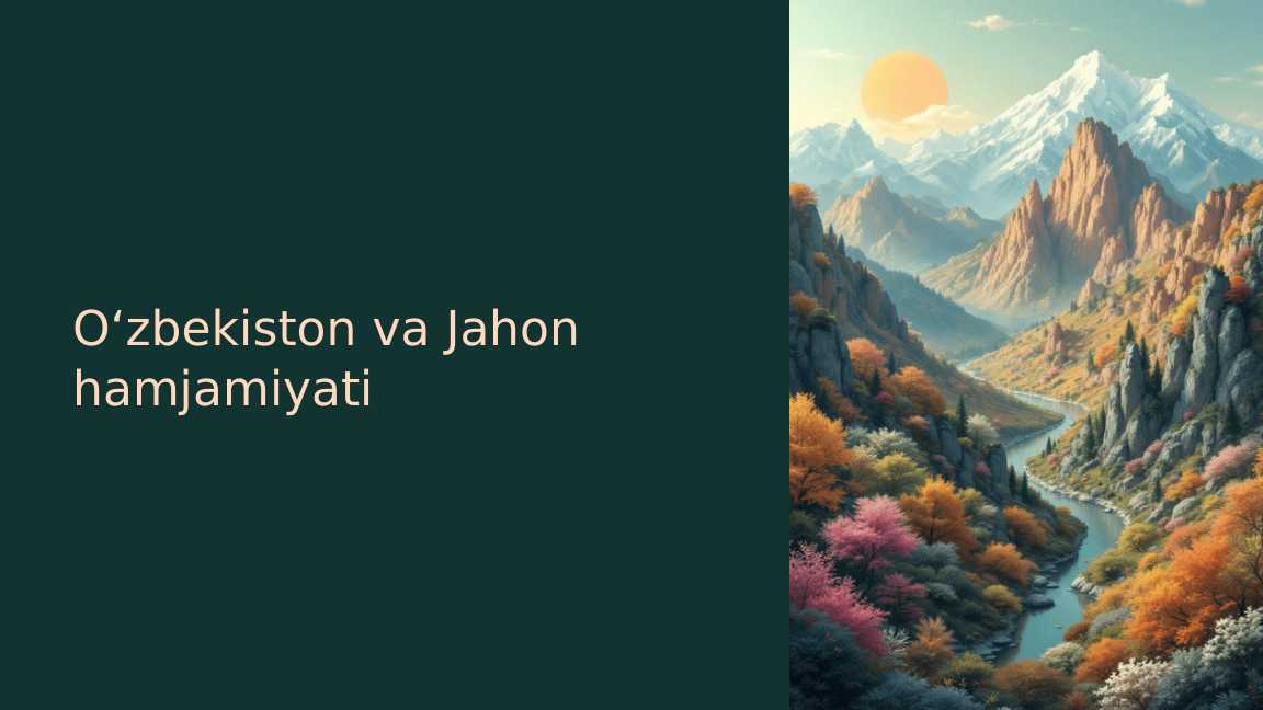 Oʻzbekiston va Jahon hamjamiyati 2
