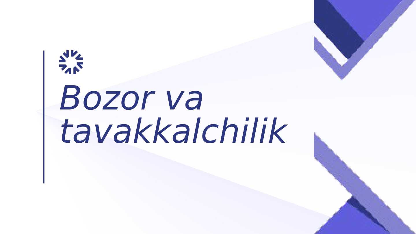 Bozor va tavakkalchilik