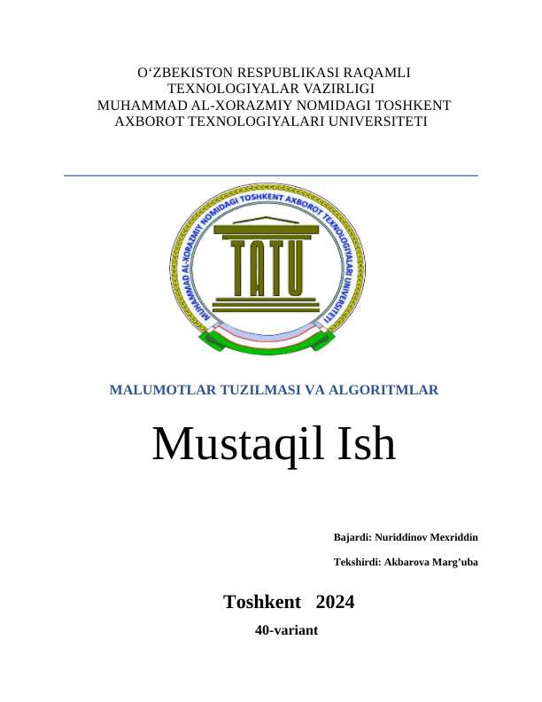 Graflarni tasvirlash usullari: Qo’shma matritsa.