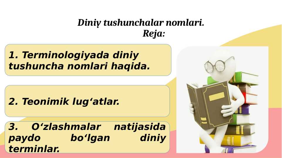 Terminologiyada diniy tushucha nomlari