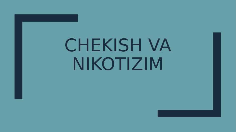 Chekish va Nekotizm