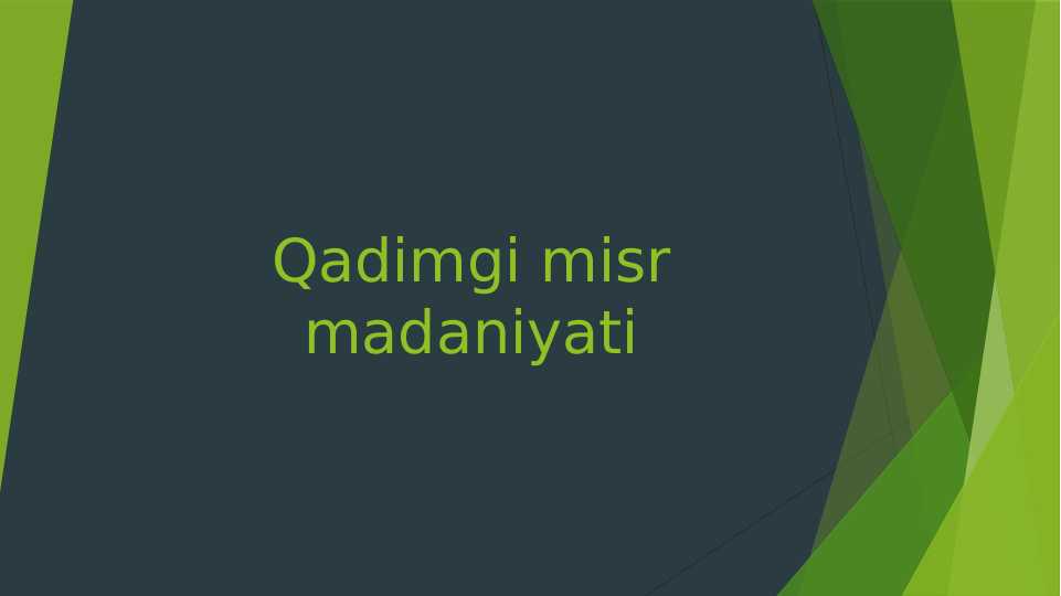 Qadimgi Misr madaniyati