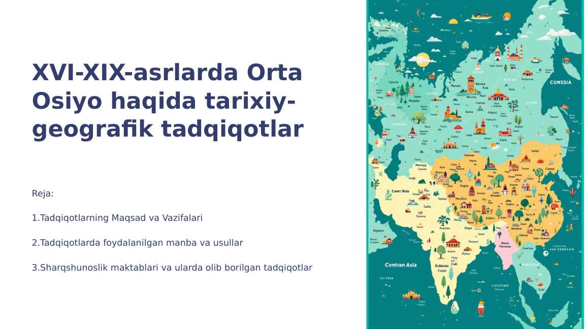 _XVI- XIX asrlarda_Orta_Osiyo_haqida_tarixiy_geografik_tadqiqotlar