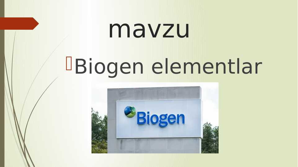 Biogen elementlar