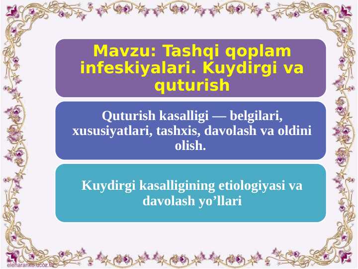 Quturish kasalligi — belgilari, xususiyatlari, tashxis