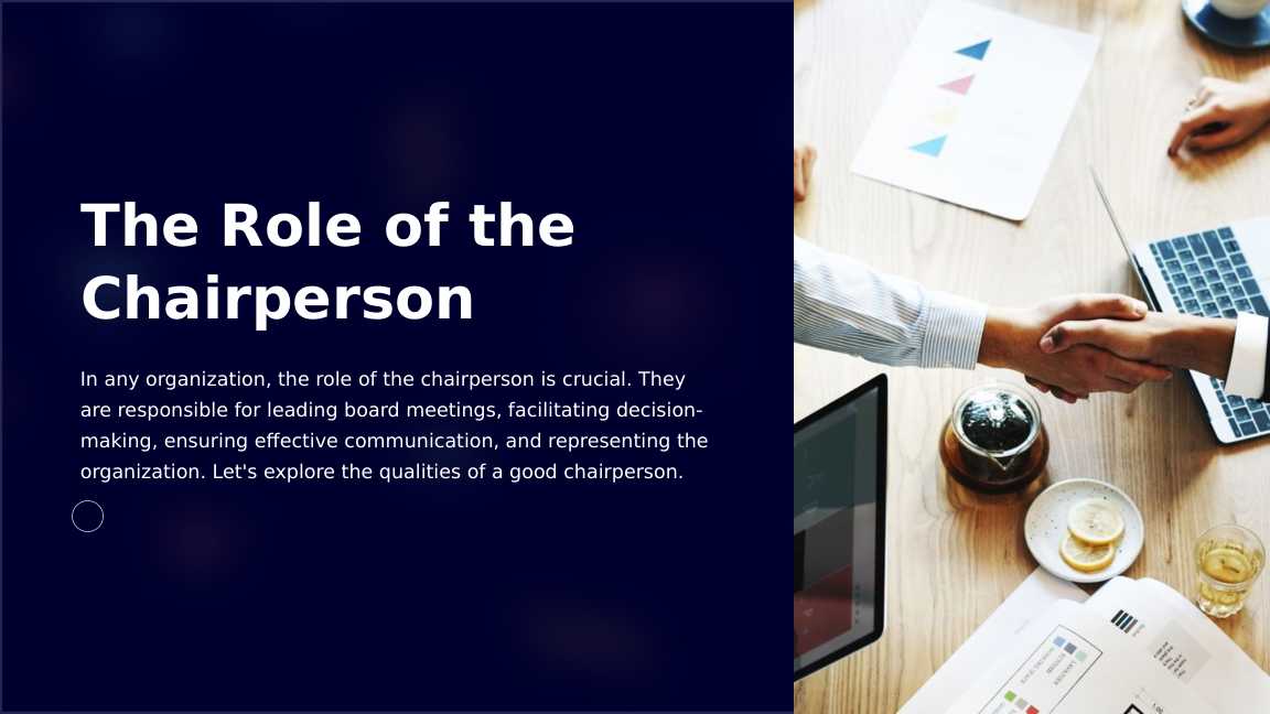 The Role of the Chairperson