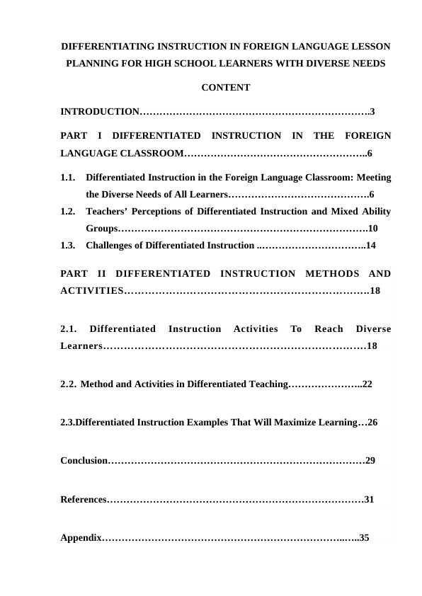 DIFFERENTIATING INSTRUCTION IN FOREIGN LANGUAGE