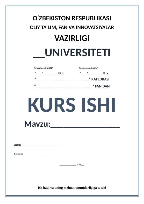 Ish haqi va uning mehnat unumdorligiga ta'siri