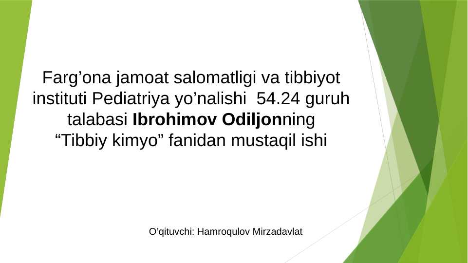 Biogen elementlar konsentratsiyasi o’zgarishi bilan bog’liq bo’lgan ...