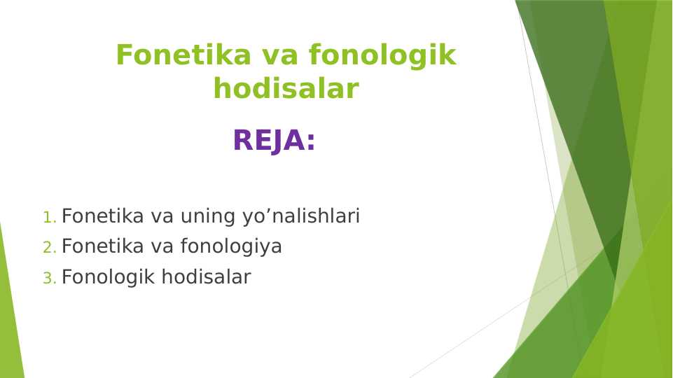 Fonetika va fonologik hodisalar