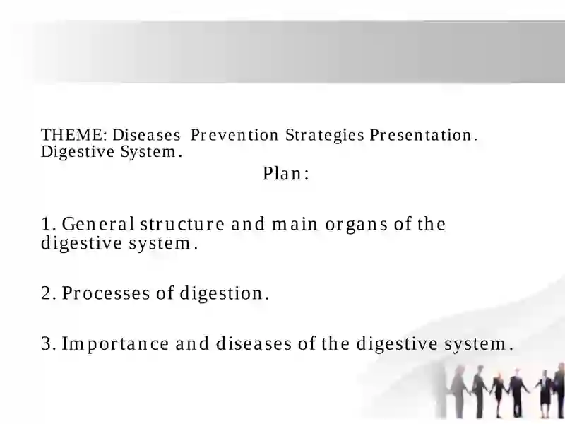 Diseases Prevention Strategies Presentation. Digestive System.