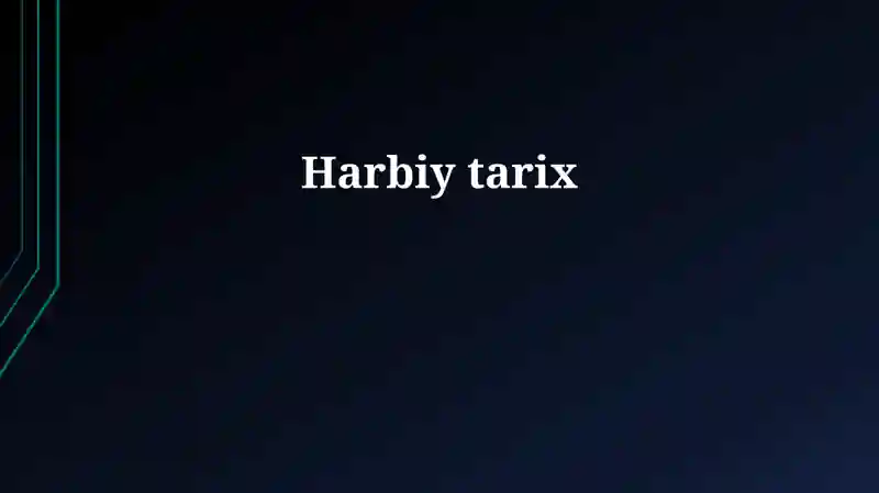 Harbiy tarix