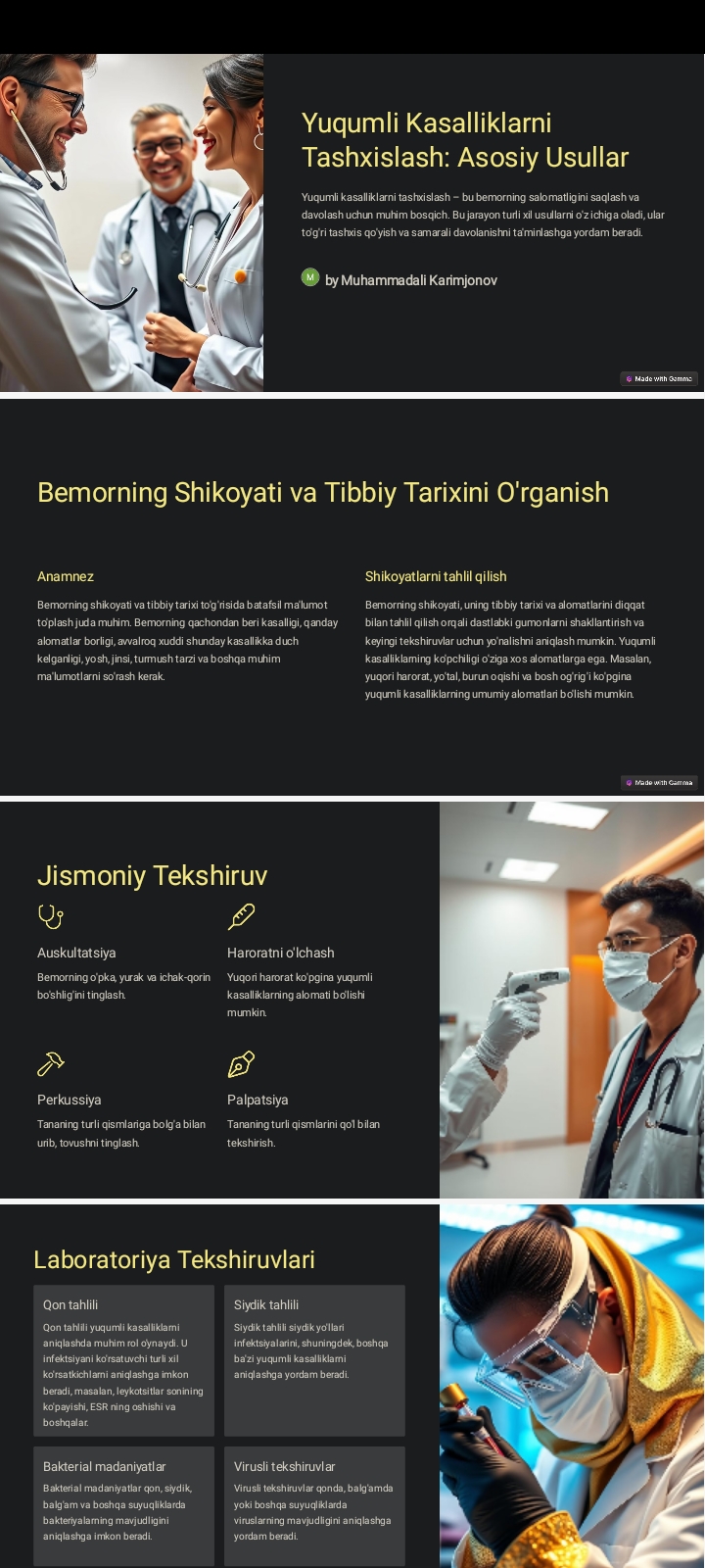 Yuqumli kasalliklarni tashxislash