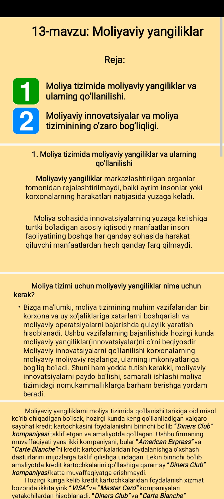 MOLIYAVIY YANGILIKLAR