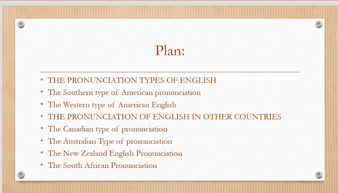 The pronunciation types of English in the USA. The pronunciation of ...
