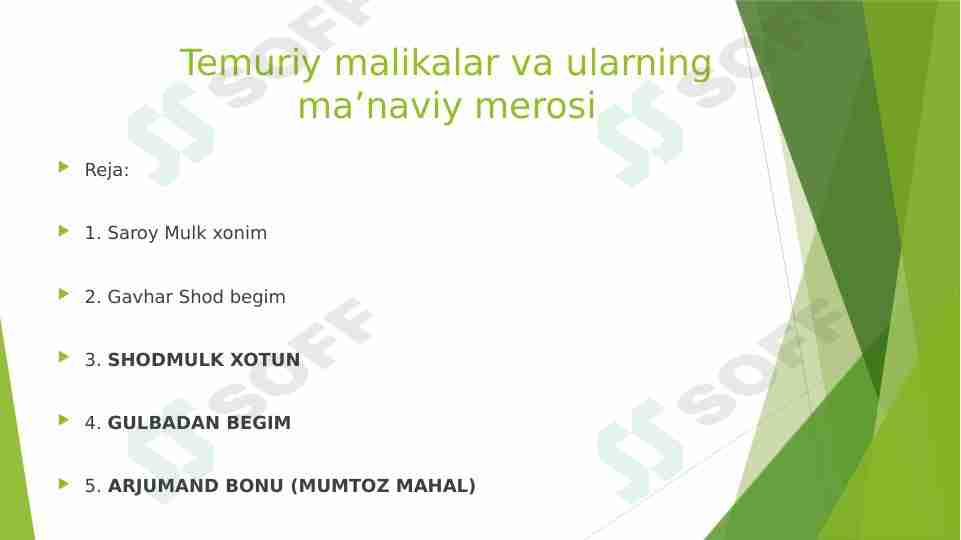 Temuriy malikalar va ularning ma’naviy merosi