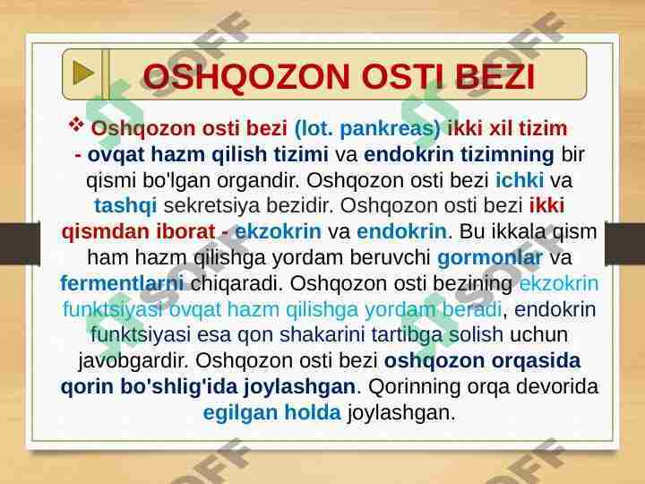 OSHQOZON OSTI BEZI - me'da osti bezi