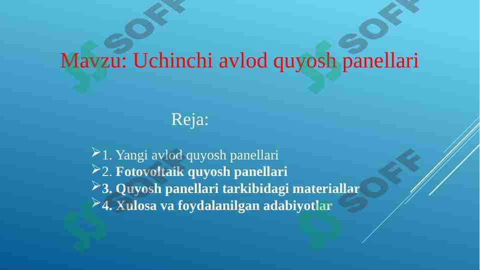 Uchinchi avlod quyosh panellari