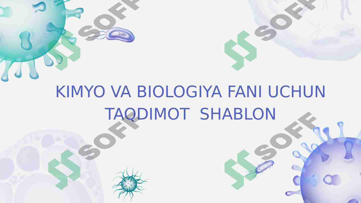 Kimyo va biologiya fani uchun taqdimot shablon