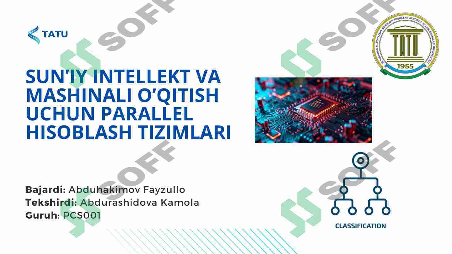 Sun'iy intellekt va mashinali o'qitish uchun parallel hisoblash tizimlari