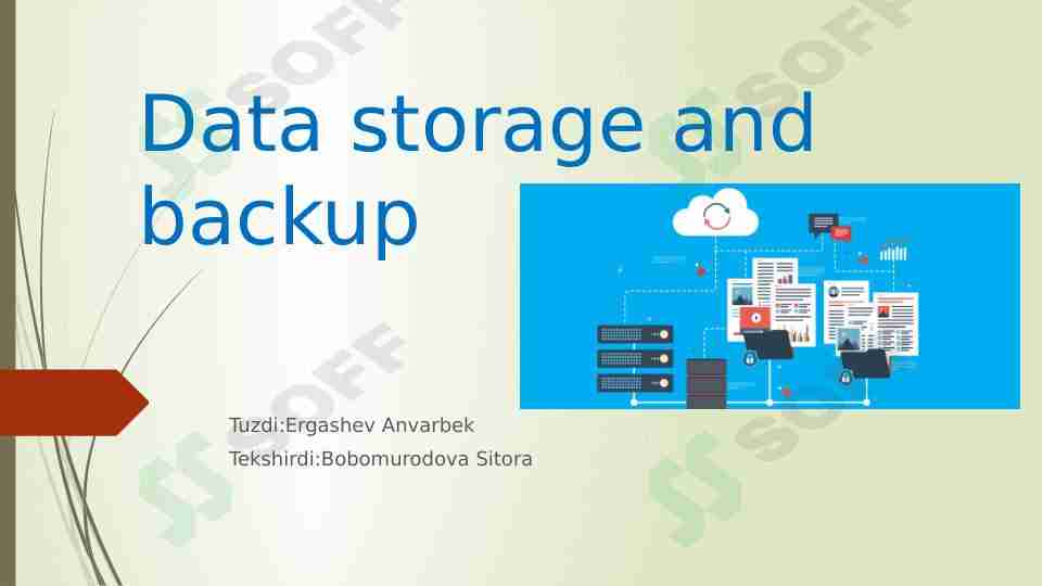 Data storage and backup