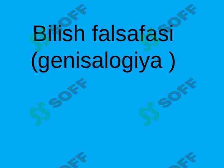 Bilish falsafasi (falsafa)