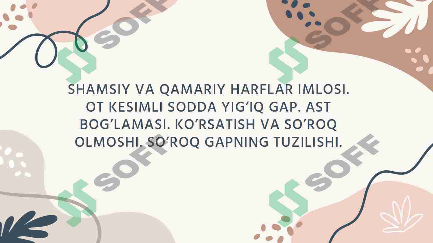 Muttasil harflar haqida ma’lumot. Cho’ziq unlilarning yozuvda ...