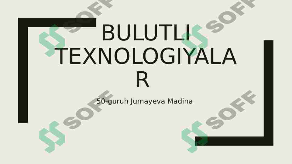 Bulutli texnologiyalar