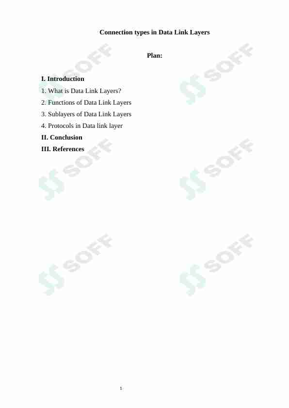 Connection types in Data Link Layers