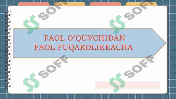 FAOL O'QUVCHIDAN FAOL FUQAROLIKKACHA