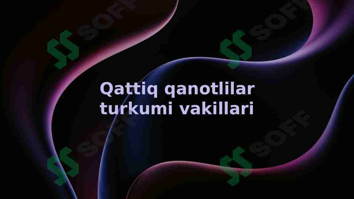 Qattiq qanotlilar turkumi vakillari