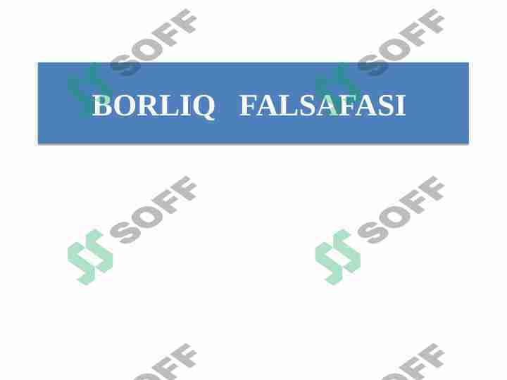 Borliq falsafasi