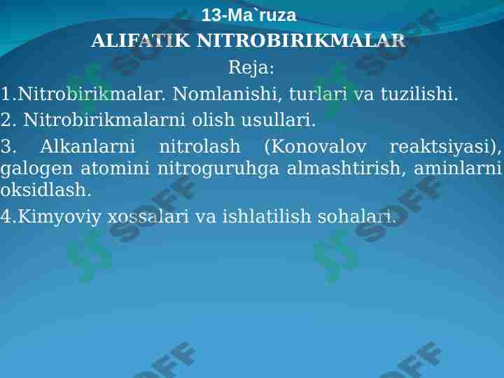 ALIFATIK NITRОBIRIKMALAR