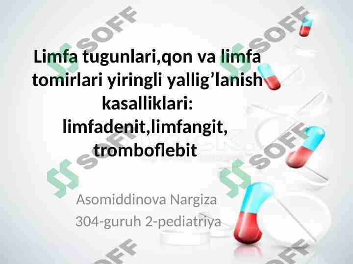 Limfa tugunlari limfa va qon tomirlari