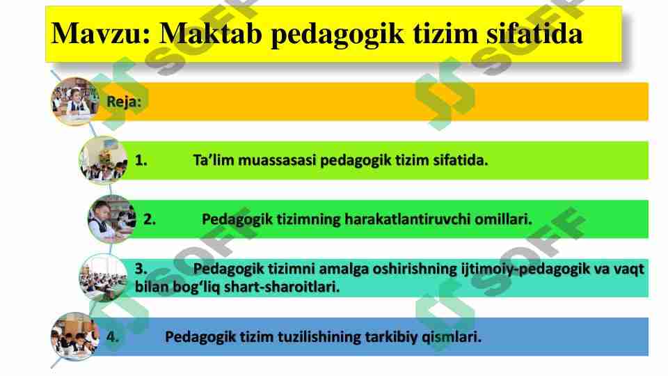 Maktab pedagogik tizim sifatida