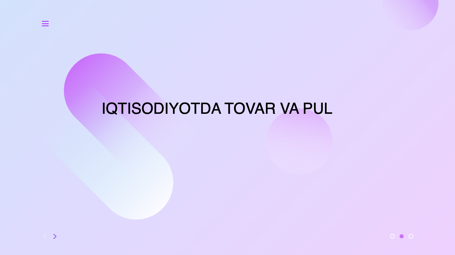 IQTISODIYOTDA TOVAR VA PUl
