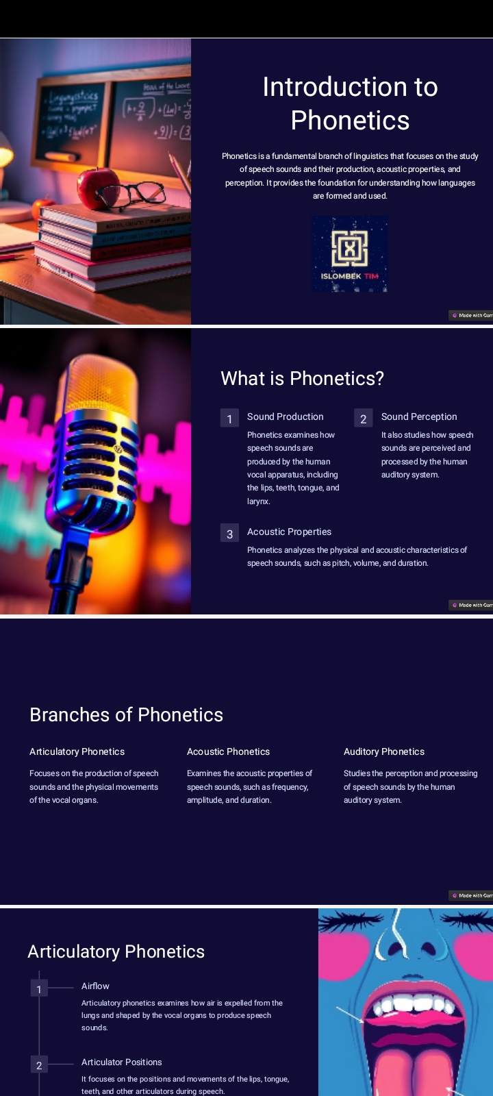 Introduction to phonetics
