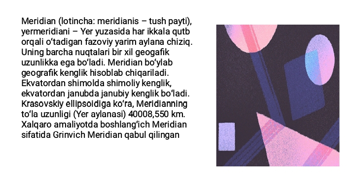 Globus. Elevator. Meridian va parallel chiziqlar bilan ishlanshni o'rganish