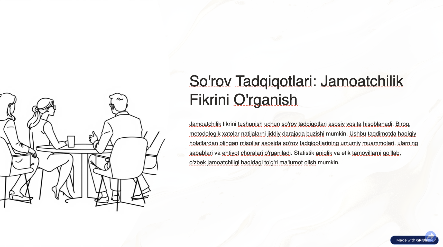 So'rov Tadqiqotlari: Jamoatchilik Fikrini O'rganish