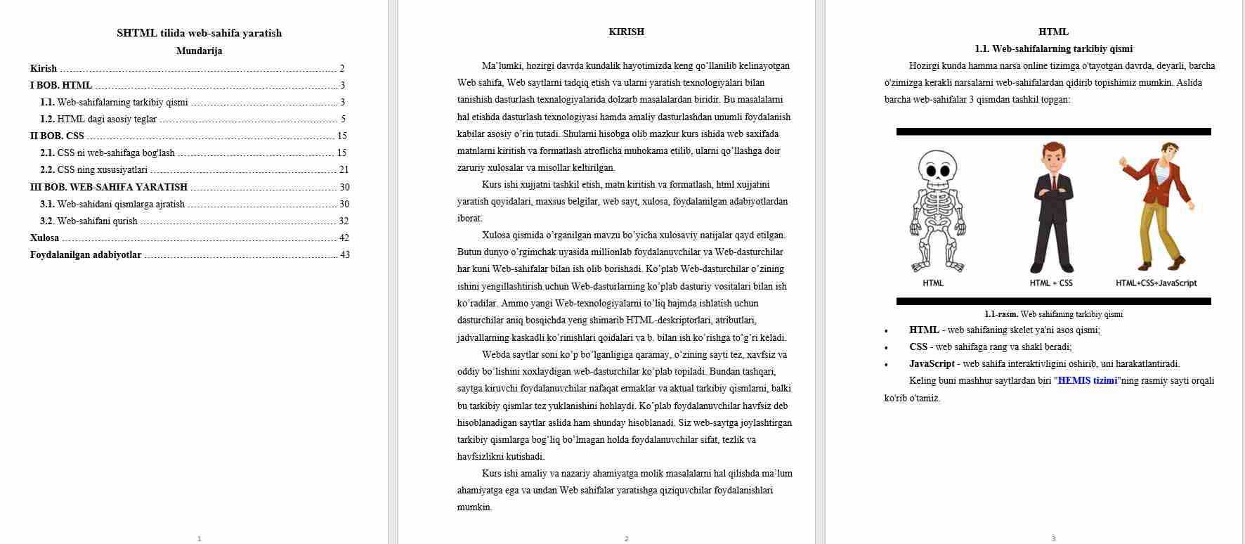 HTML tilida web-sahifa yaratish