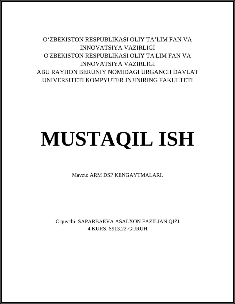 ARM NEON SIMD kengaytmalari