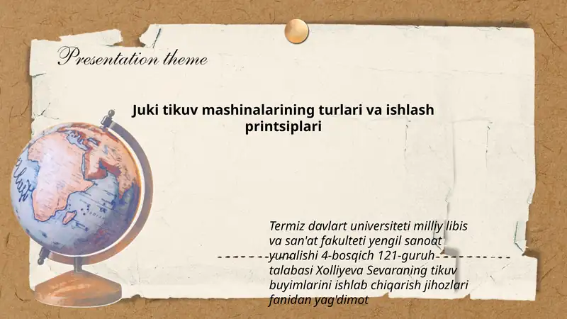 Tikuv mashinalarining turlari va ishlash printsiplari