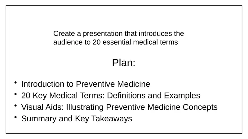 Create a presentation that introduces the audience to 20 essential ...