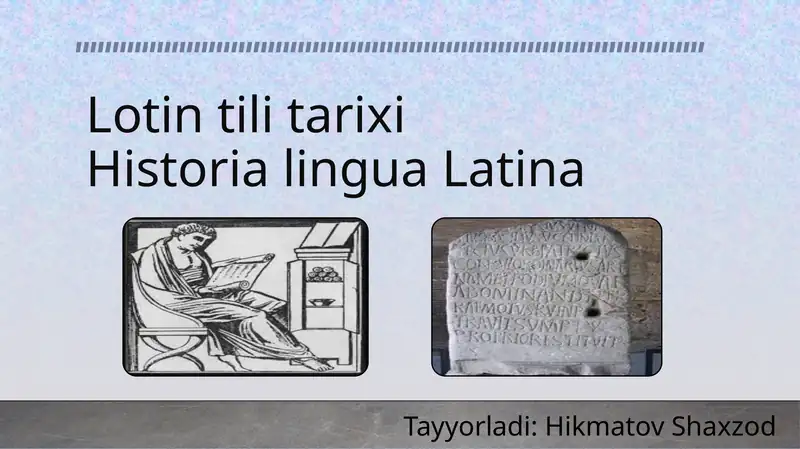Lotin tili tarixi